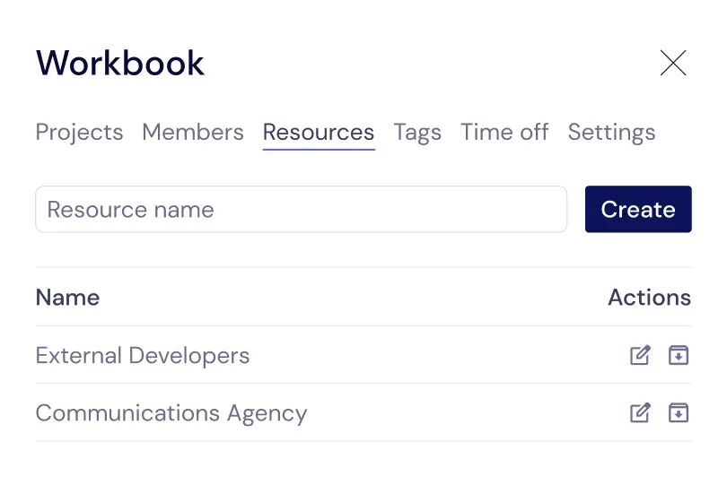 Instagantt Features - Workbooks